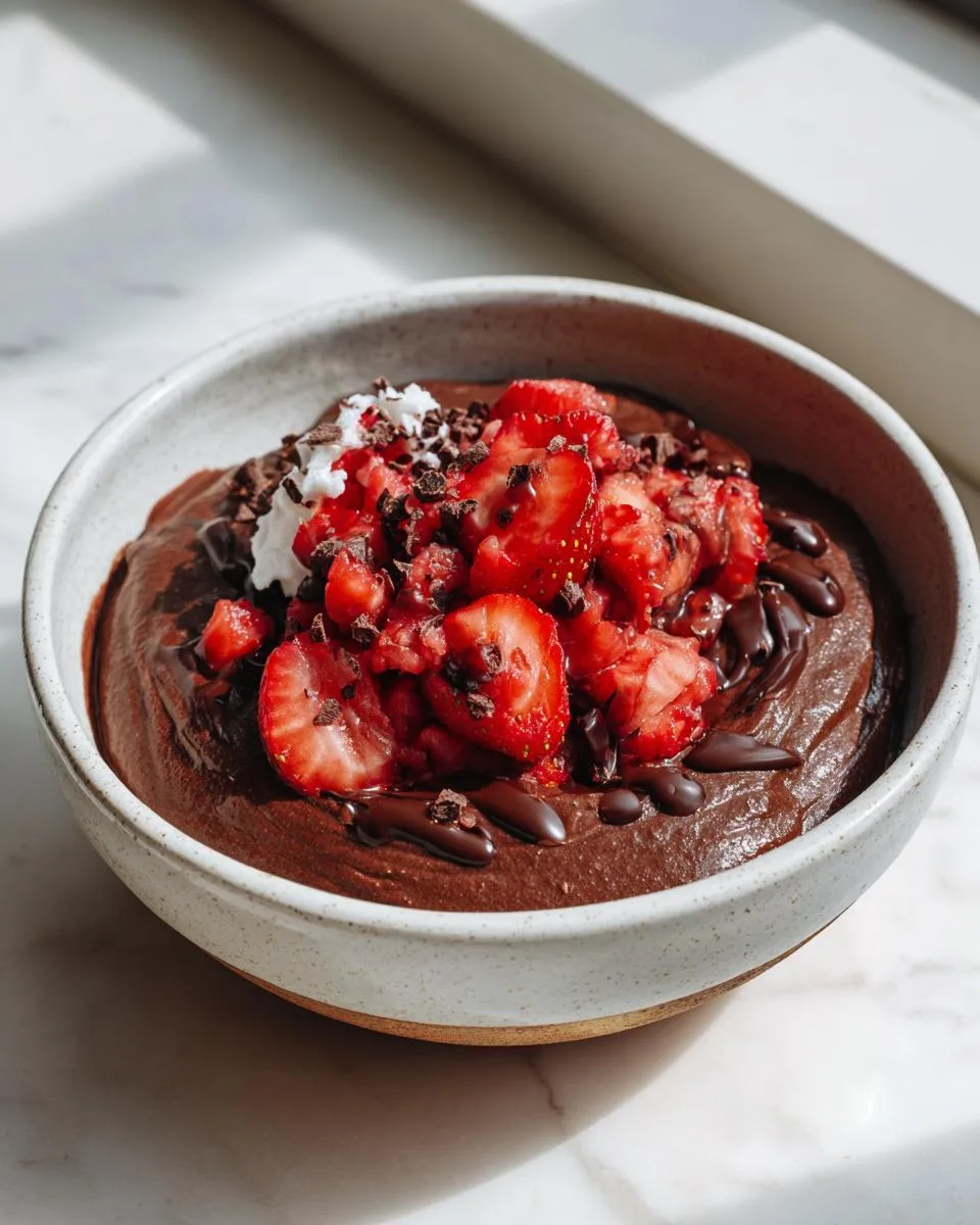 Cottage Cheese Chocolate Pudding Bowl with 28g Protein - Frosty Recipes